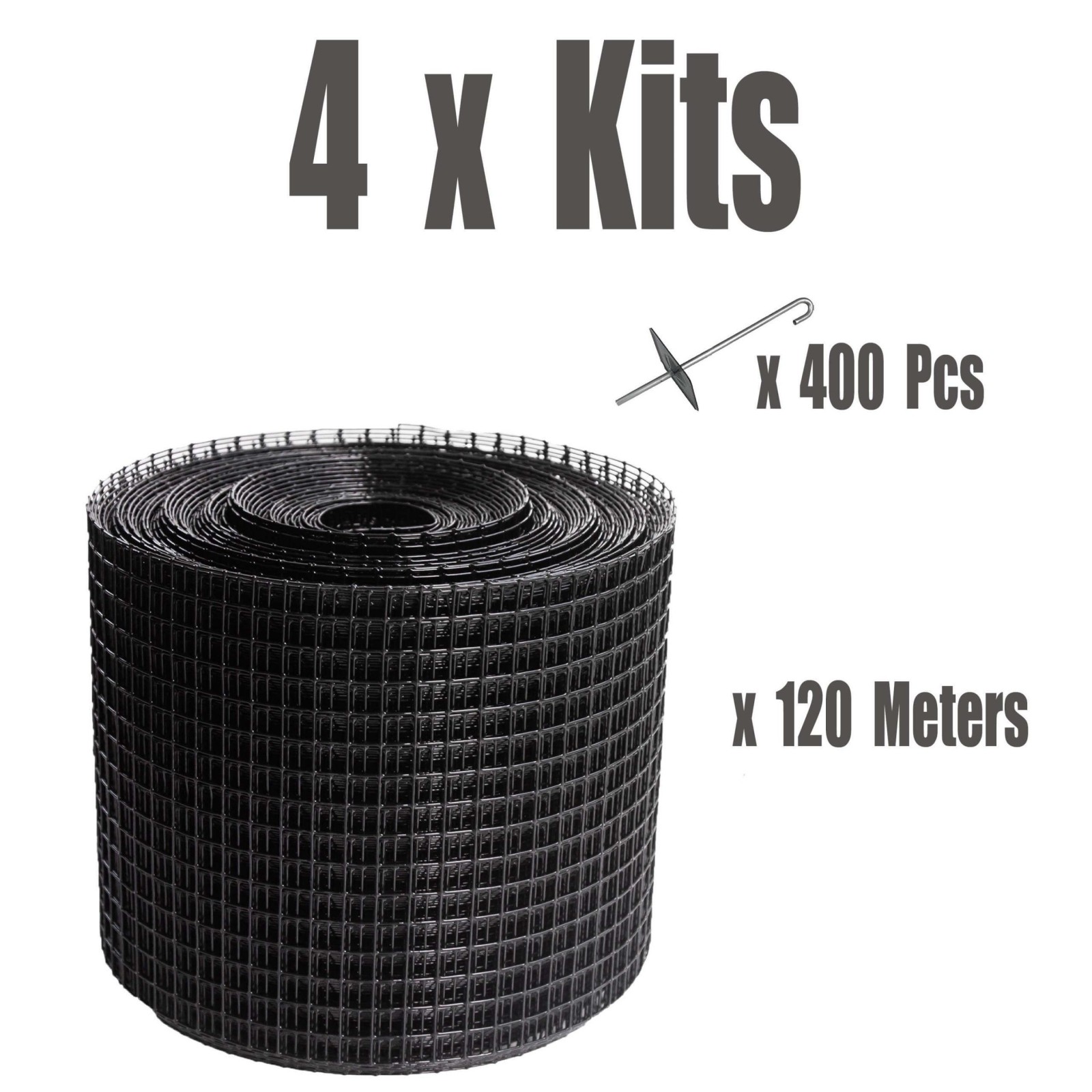 4 x 30M “PRO” PVC Coated Stainless Steel Kits (100 Fasteners per kit ...